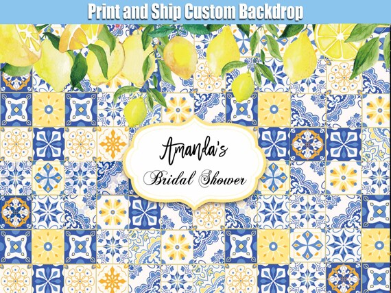Mediterranean Lemon Bridal Shower Backdrop Girl Positano - Etsy