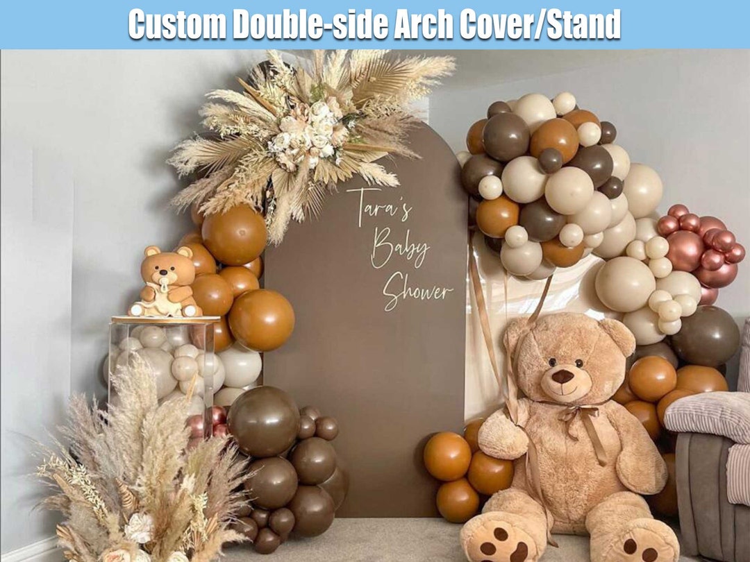 Bear Baby Shower Arch Backdrop We Can Bearly Wait Party Arch Stand ...