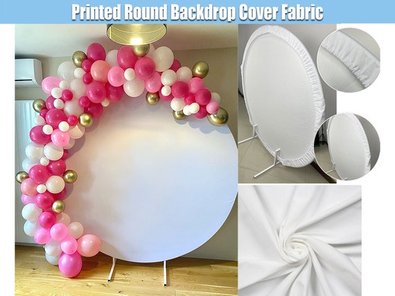 White Round Backdrop White Round Cover White Round Circle - Etsy