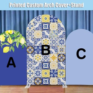Mediterranean Lemon Arch Backdrop Stand Frame Cover Custom Positano ...