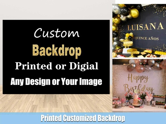 Print Custom Birthday Party Backdrop Kids Boy Girl Baby Bridal | Etsy