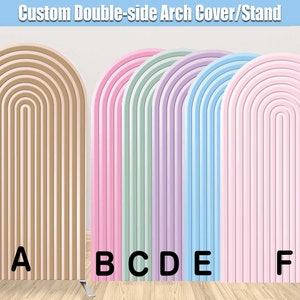 Groovy Arch Backdrop Ripple Cover Custom Pink Blue Baby Shower Arched ...