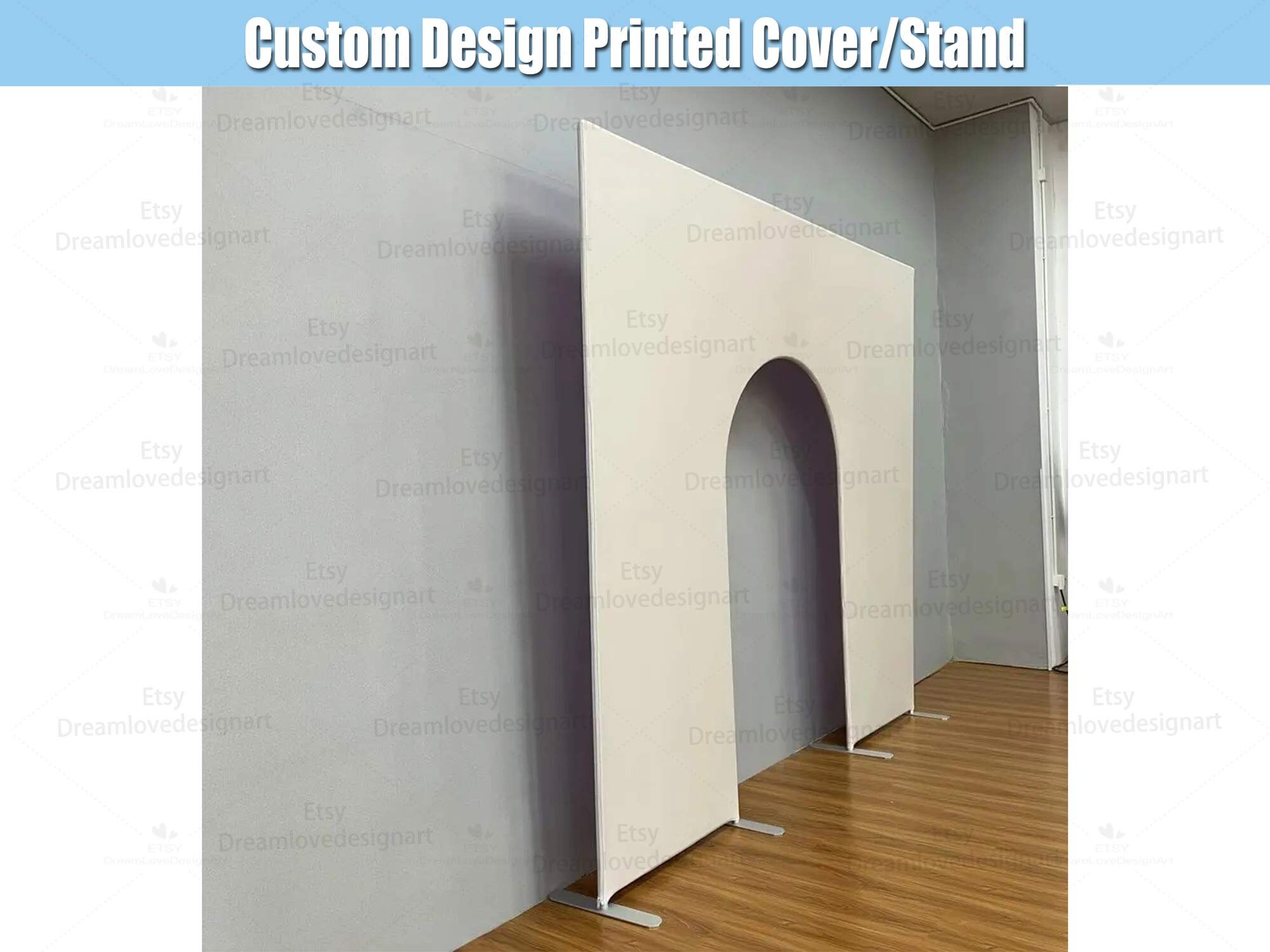 3D Welcome Arch Backdrop Stand Frame Cover Custom Wedding Arch Door ...