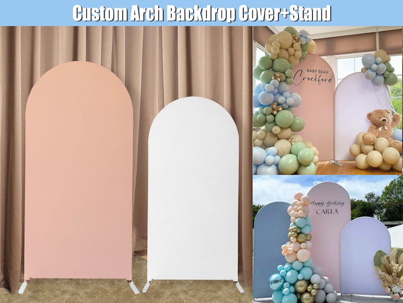 Custom Arched Backdrop Arch Stand Frame Double-sided Fabric - Etsy
