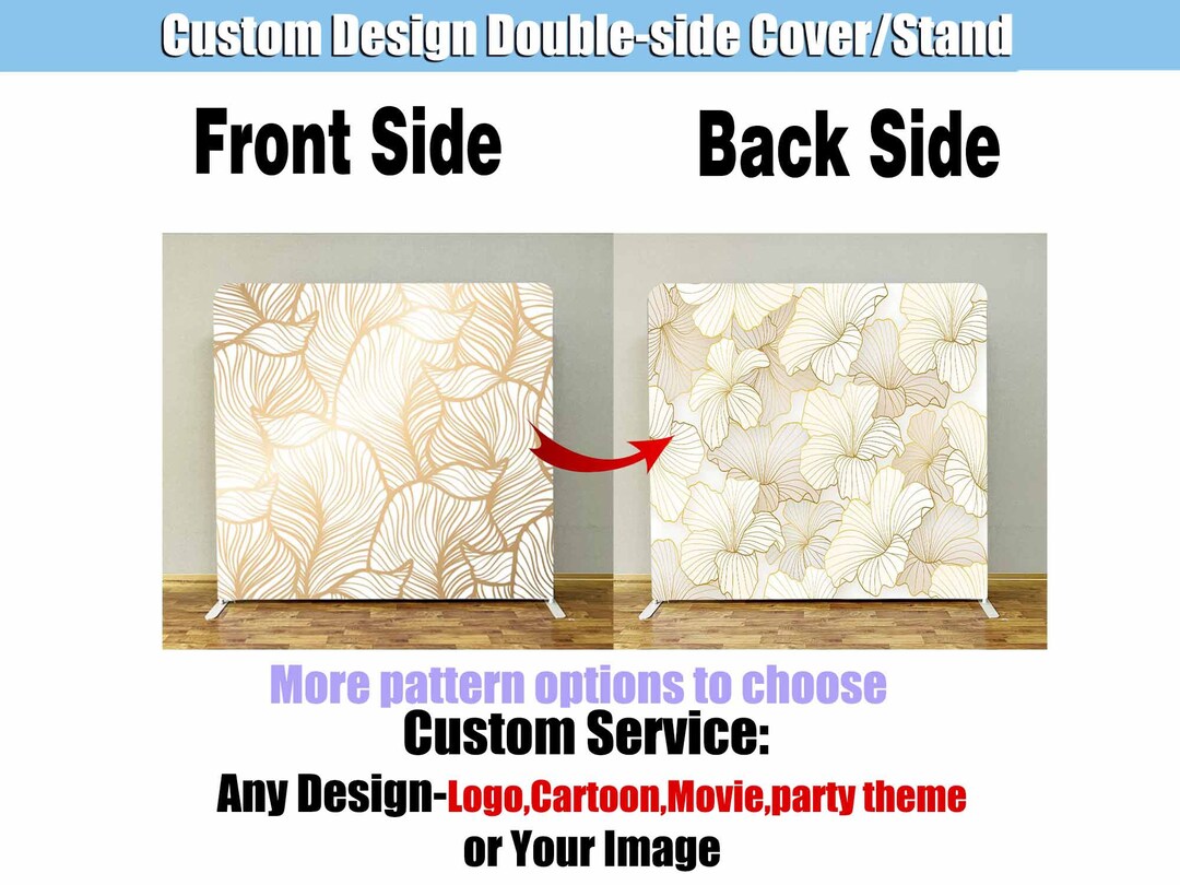 Photo Booth Square Backdrop Pillowcase Tension Cover Studio Gold ...