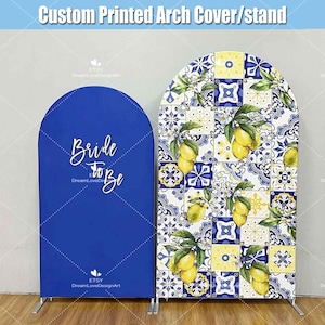 Mediterranean Arch Backdrop Stand Cover Custom Positano Bridal Shower ...