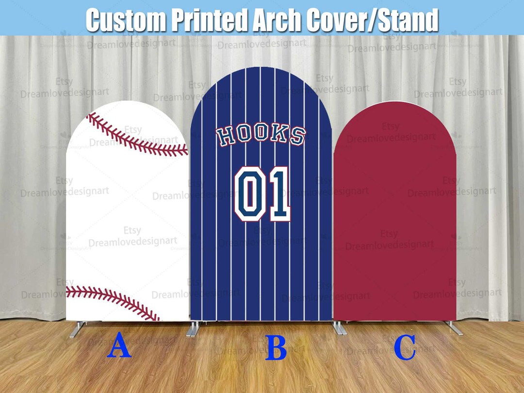 Baseball Arch Backdrop Cover Stand Custom Rookie of the Year Birthday ...