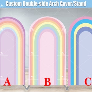 Rainbow Arch Backdrop Double-sided Cover Arched Stand Frame Fabric ...