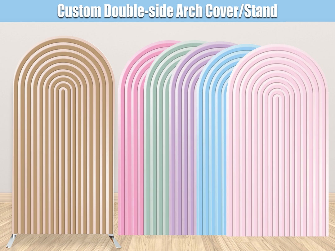 Groovy Ripples Arch Backdrop Ripple Cover Custom Pink Blue Baby Shower ...