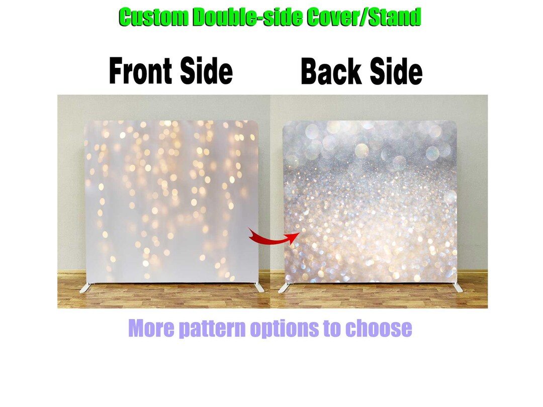 Photobooth Square Backdrop Studio Custom Cover Stand Bokeh Silver Wall ...
