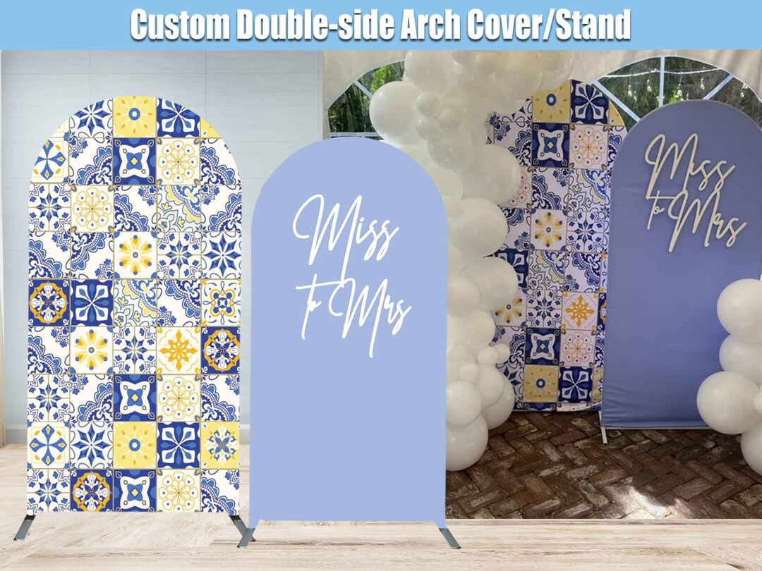 Lemon Bridal Shower Arch Backdrop Cover Stand Miss to Mrs Custom ...