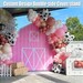 Farm House Barn Arch Backdrop Stand Frame Cover Custom Red Pink Garland ...