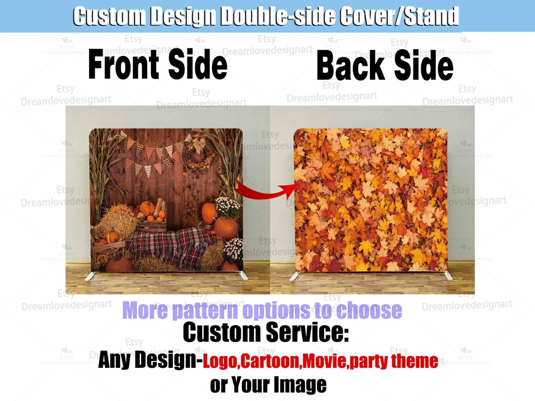 Autumn Photo Booth Square Backdrop Studio Custom 360 Photobooth Tension ...