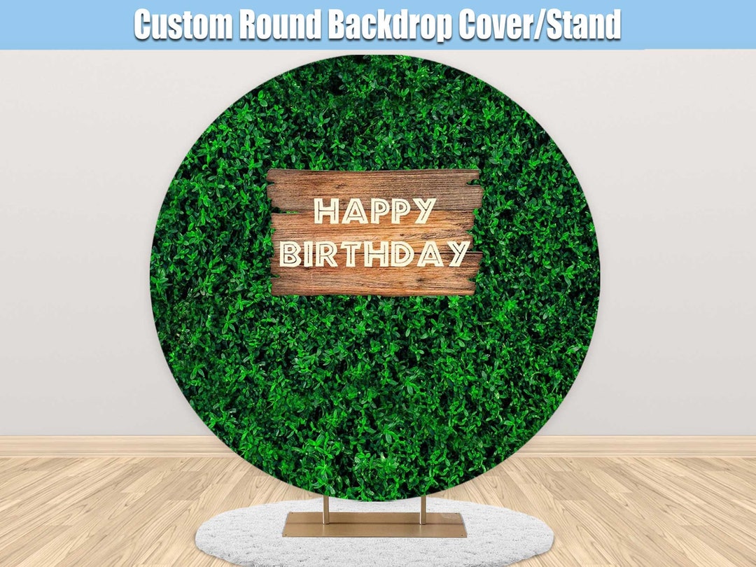 Safari Grass Round Backdrop Grass Wall Round Cover Round Stand Greenery ...