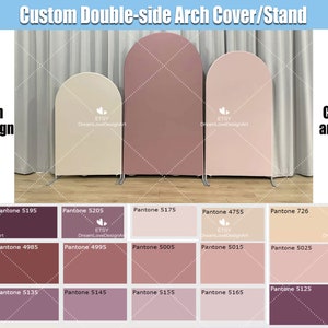 Custom Arch Backdrop Cover Stand Set of 3 Kit Fabric Personalized 3PCS ...