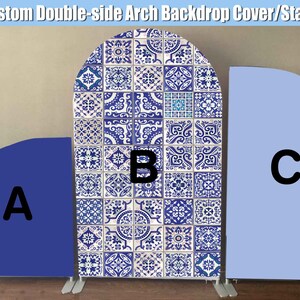 Positano Arch Backdrop Cover Mediterranean Bridal Shower Stand Bride to ...