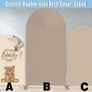 Bear Oh Baby Shower Arch Backdrop Cover We Can Bearly Wait Party Stand ...