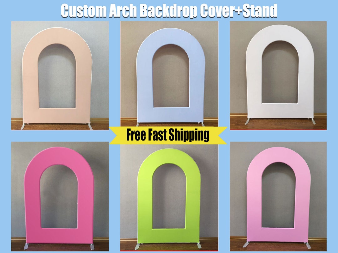 Arch Backdrop Stand Frame and Double-sided Cover Fabric Custom Open ...