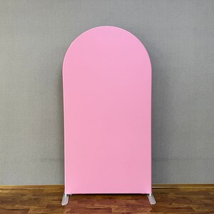 Pink Arch Backdrop Cover Stand Frame Fabric Baby Girl Birthday Bridal ...