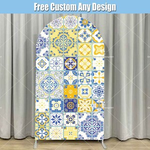 Bridal Shower Arch Backdrop Stand Cover Wedding Mediterranean Amalfi ...