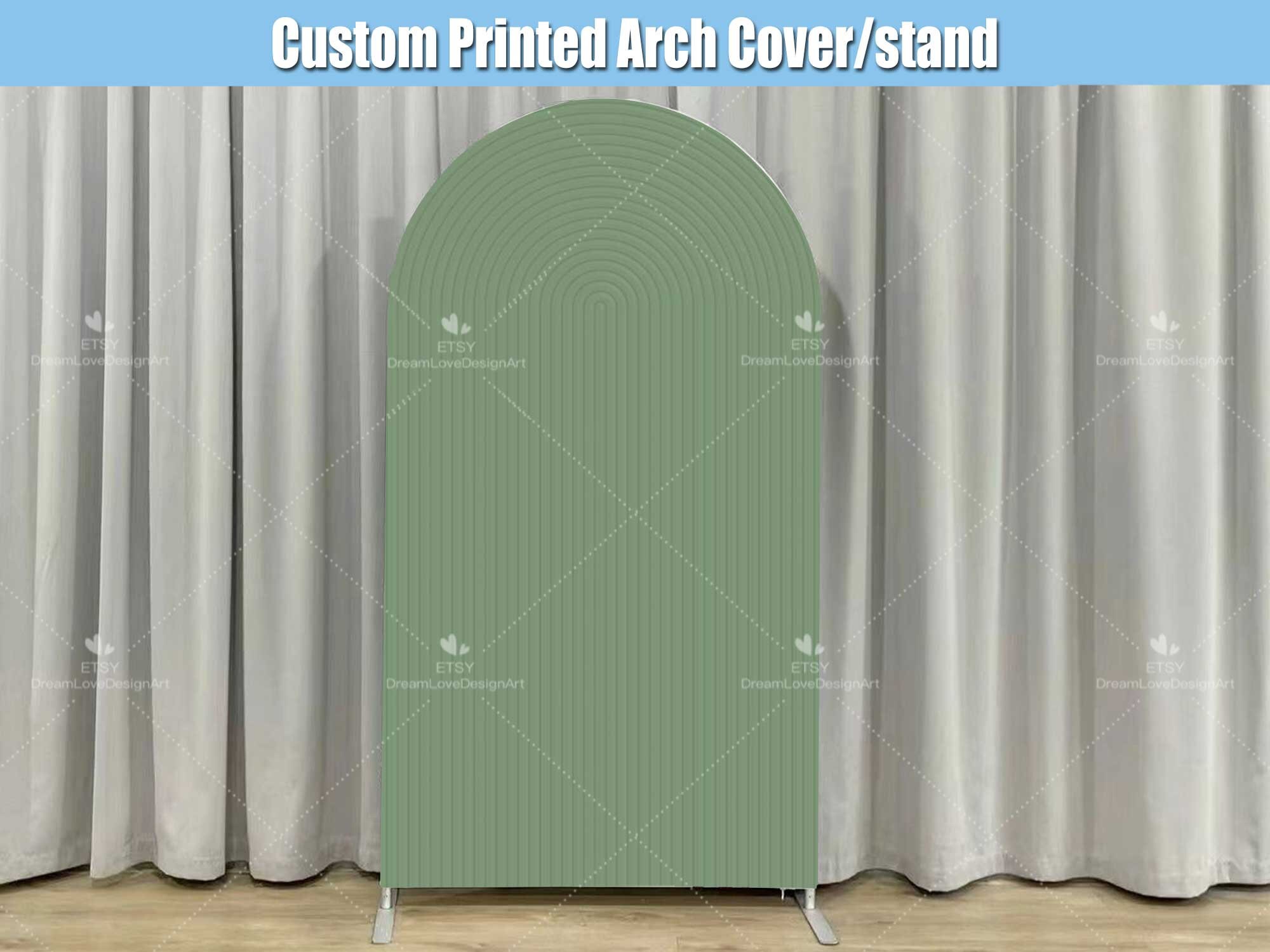 Sage Green Ripples Arch Backdrop Cover Stand Ripple Ribbed Baby Bridal ...