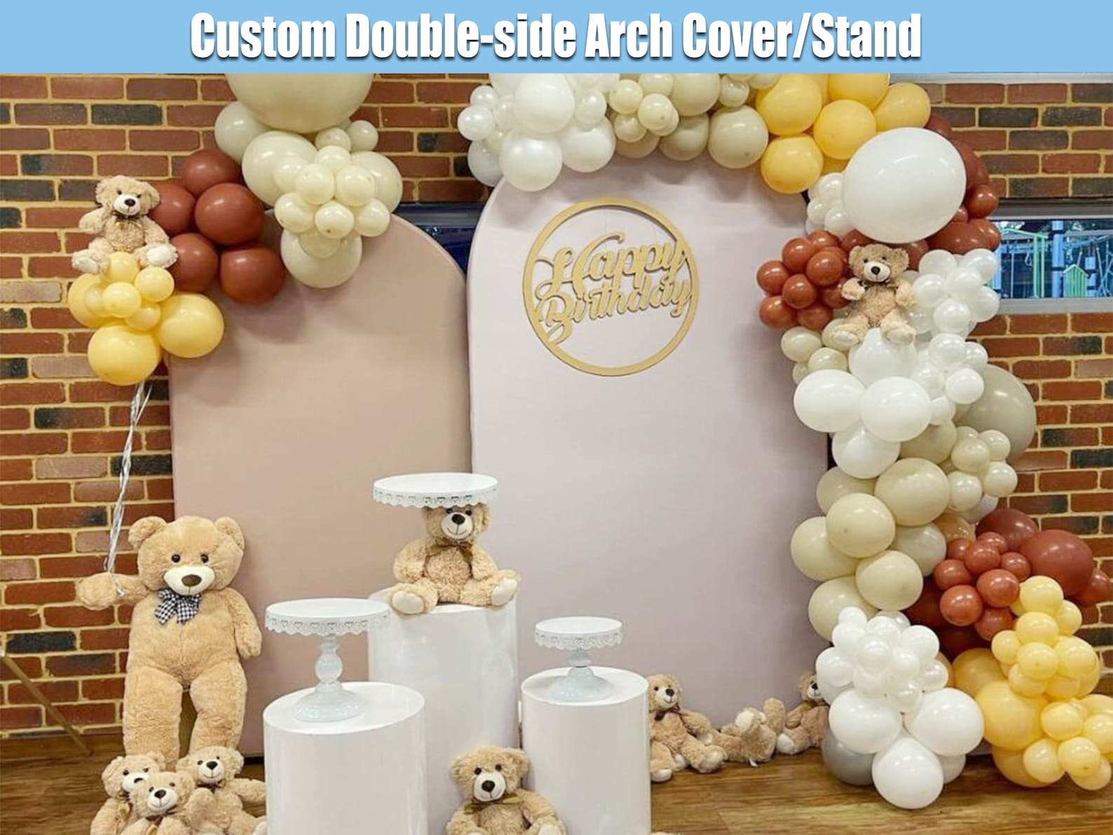 Pink Arch Backdrop Cover Stand Frame Fabric Baby Girl Birthday - Etsy