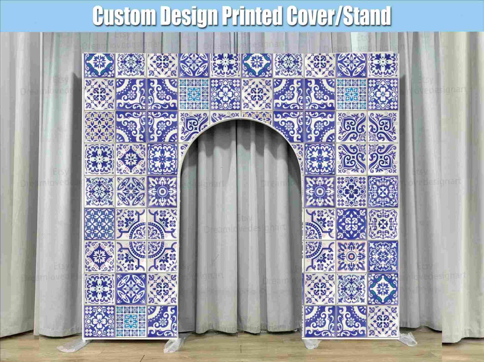 3D Welcome Arch Backdrop Stand Frame Cover Custom Wedding Arch Door ...