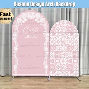 Pink Cielito Lindo Baby Shower Arch Backdrop Cover Stand Baby Girl ...