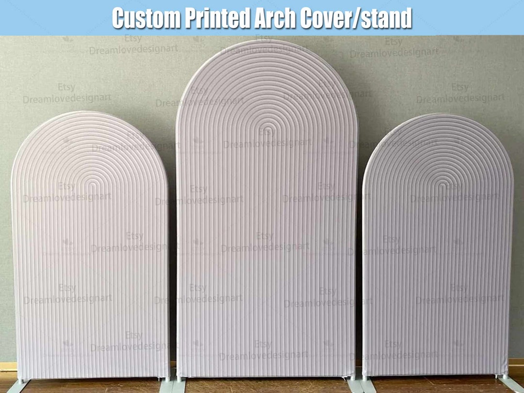 Ripples Arch Backdrop Ripple Cover Stand Custom Groovy Neutral Brown ...