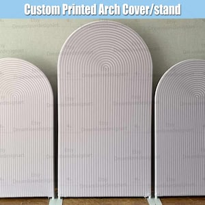 Ripples Arch Backdrop Ripple Cover Stand Custom Groovy Neutral Brown ...