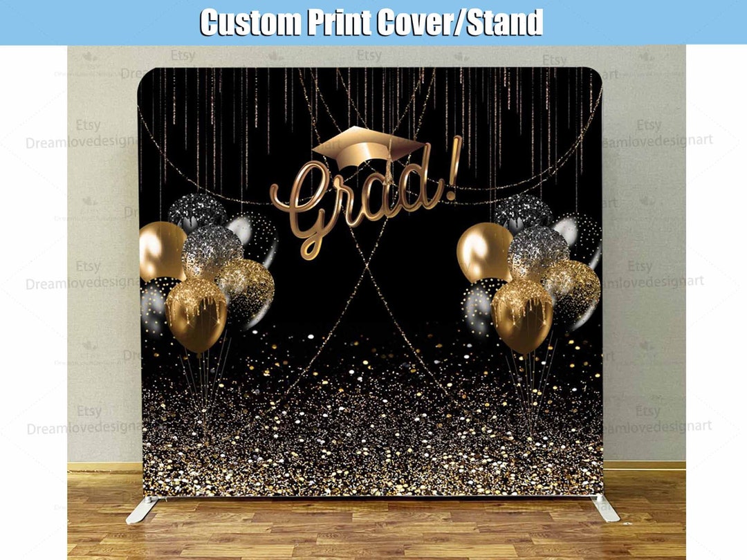 Graduation Photo Booth Square Backdrop Studio Custom Cover Stand Wall ...