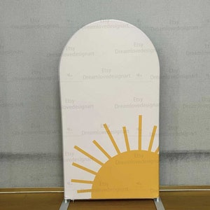 Boy Baby Shower Arch Backdrop Cover Here Comes the Son Party Sun Retro ...