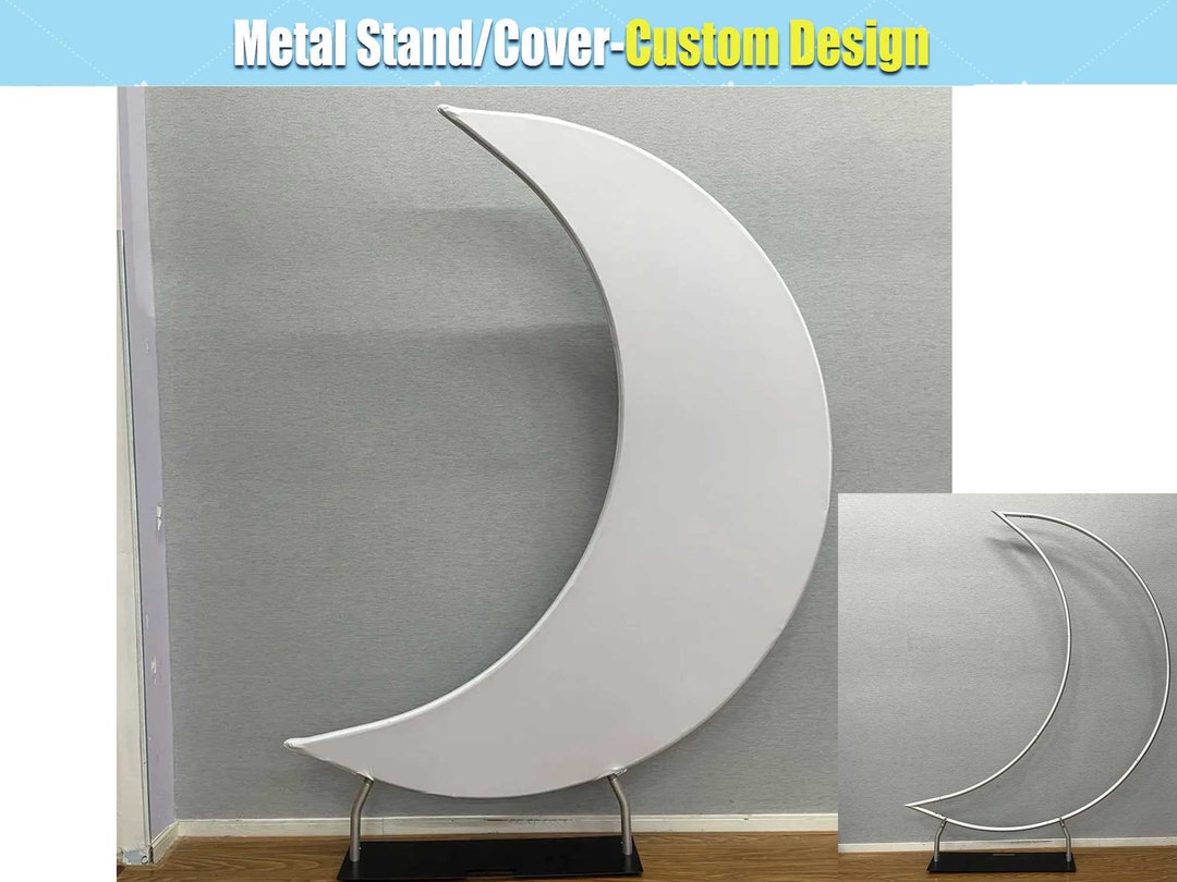 Halloween Half Moon Shape Backdrop Metal Stand Frame Arch Portable ...