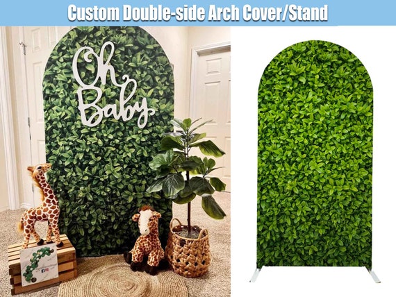 Green Grass Arch Backdrop Cover Stand Frame Custom Leaves - Etsy