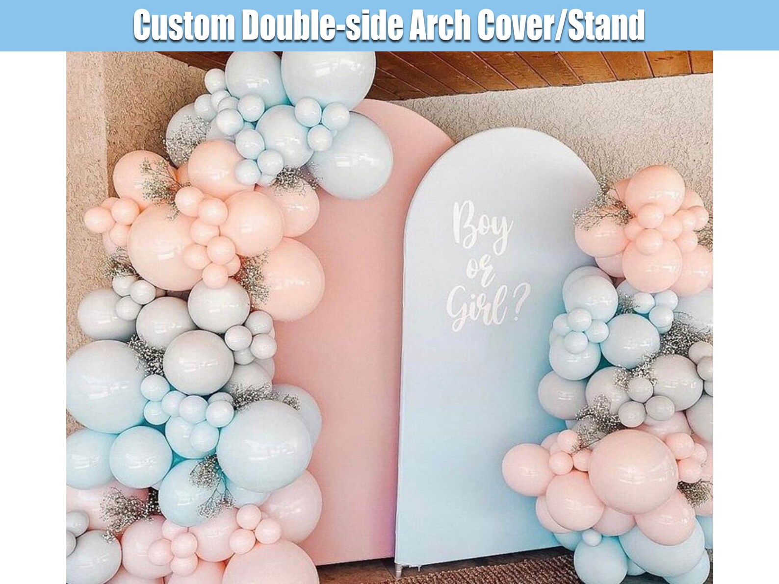 Arch Backdrop Cover Stand Frame Fabric Pink Blue Baby Shower - Etsy