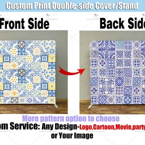 Mediterranean Photobooth Square Backdrop Stand Custom Positano Tiles ...