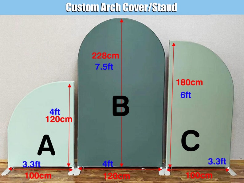 Green Arched Backdrop Double-sided Cover Stand Frame Fabric - Etsy