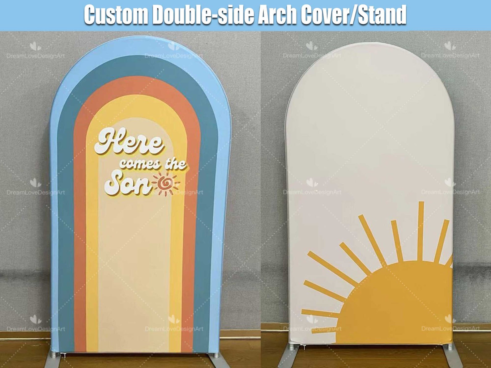 Boy Baby Shower Arch Backdrop Cover Here Comes the Son Party - Etsy