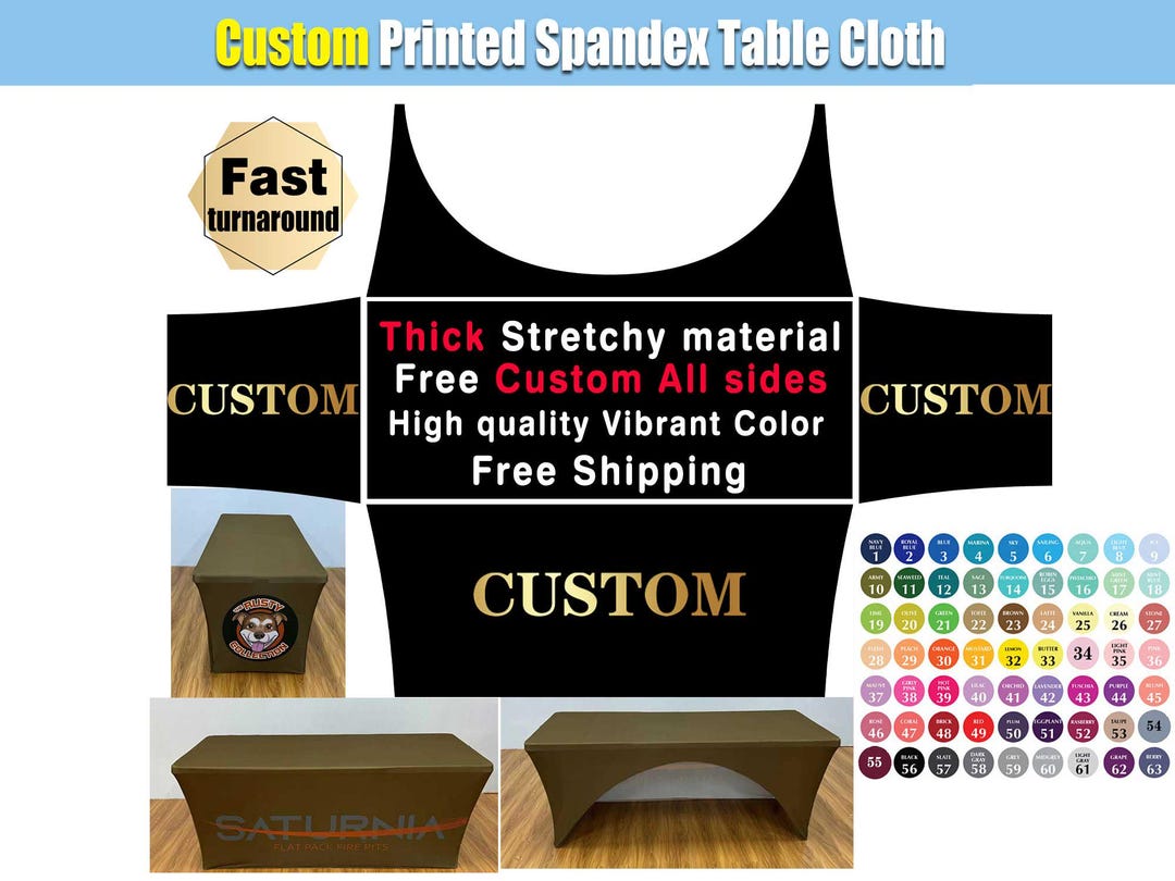Custom Spandex Tablecloth Stretchy Fitted Cover Thick Table Cloth ...