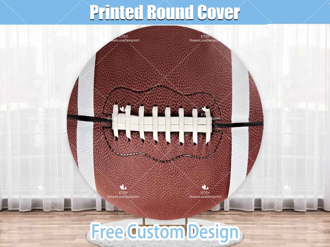 Football Birthday Round Backdrop Cover Game Time Sports Boy Birthday ...