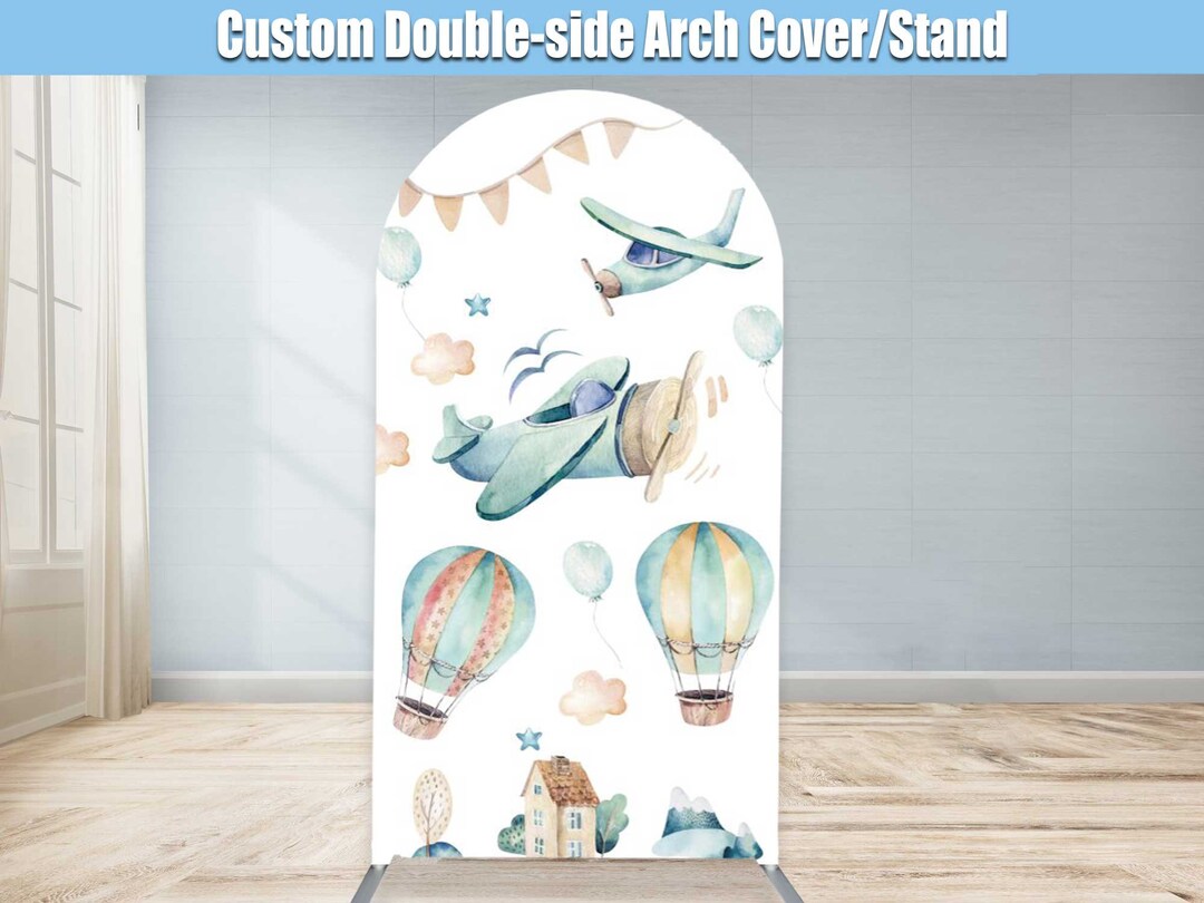 Boy Baby Shower Arch Backdrop Adventure Awaits Party Balloons Arch ...