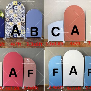 Pink Ripples Arch Backdrop Pastel Ripple Metal Stand With Cover Custom ...