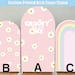 Daisy Groovy Birthday Arch Backdrop Double-sided Cover Custom Pink Baby ...