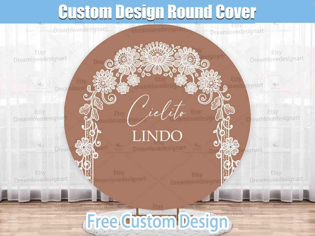 Cielito Lindo Baby Shower Party Round Backdrop Cover Terracotta Mexican ...