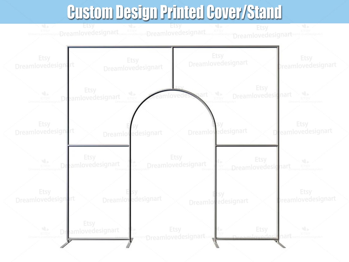3D Welcome Arch Backdrop Stand Frame Cover Custom Wedding Arch Door ...