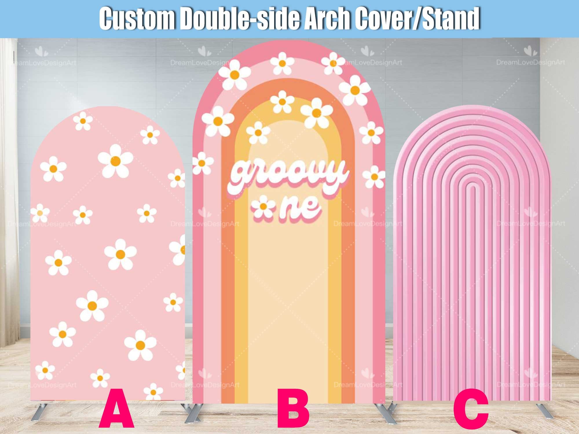 Groovy One Birthday Arch Backdrop Cover Custom Daisy Flower - Etsy