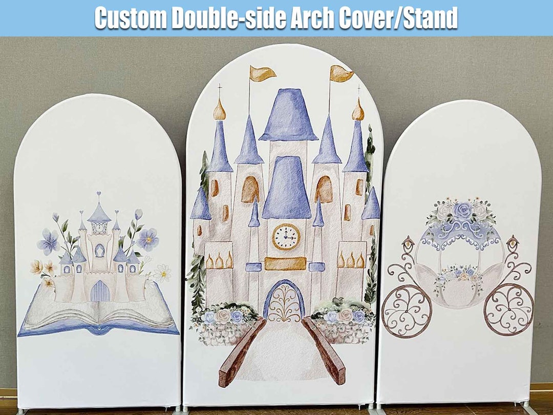 Arch Backdrop Cover Stand Frame Custom Princess Castle Bridal Shower ...