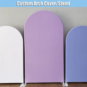 Purple Arch Backdrop Double-sided Cover Stand Frame Custom Blue White ...
