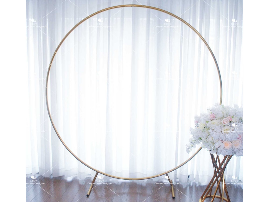 6ft 6.5ft 7.2ft Round Stand Gold Frame 1.8m 2m 2.2m Circle Arch Stand ...