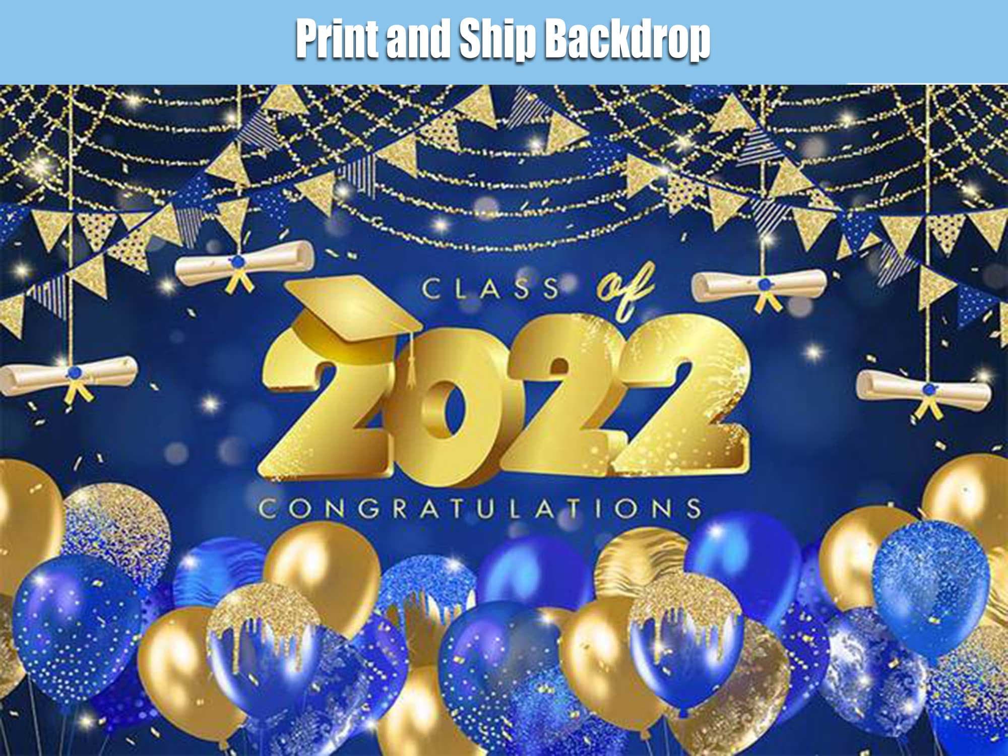 Preschool Graduate Party Backdrop Kids Class of 2022 Congratulations ...